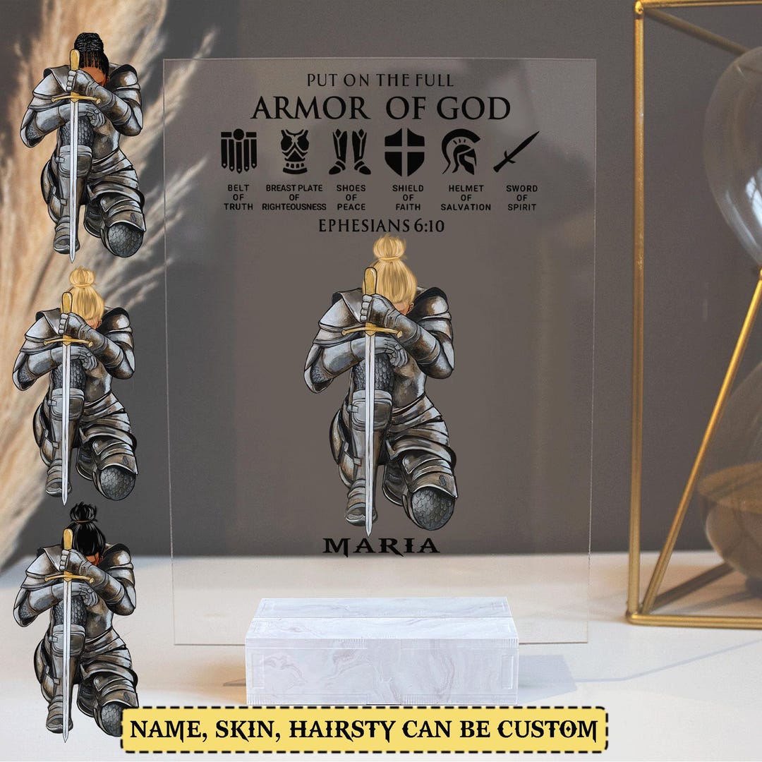 Personalized Armor of God Acrylic Plaque: Pastor Gift - Etsy