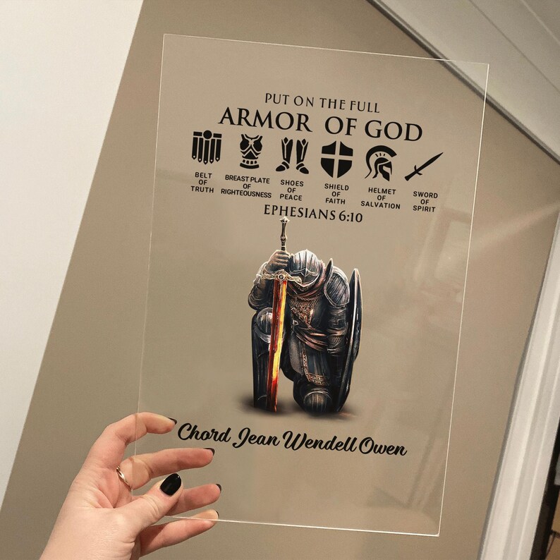Custom Acrylic 'armor of God' Plaque - Personalized Christian Gift - Etsy