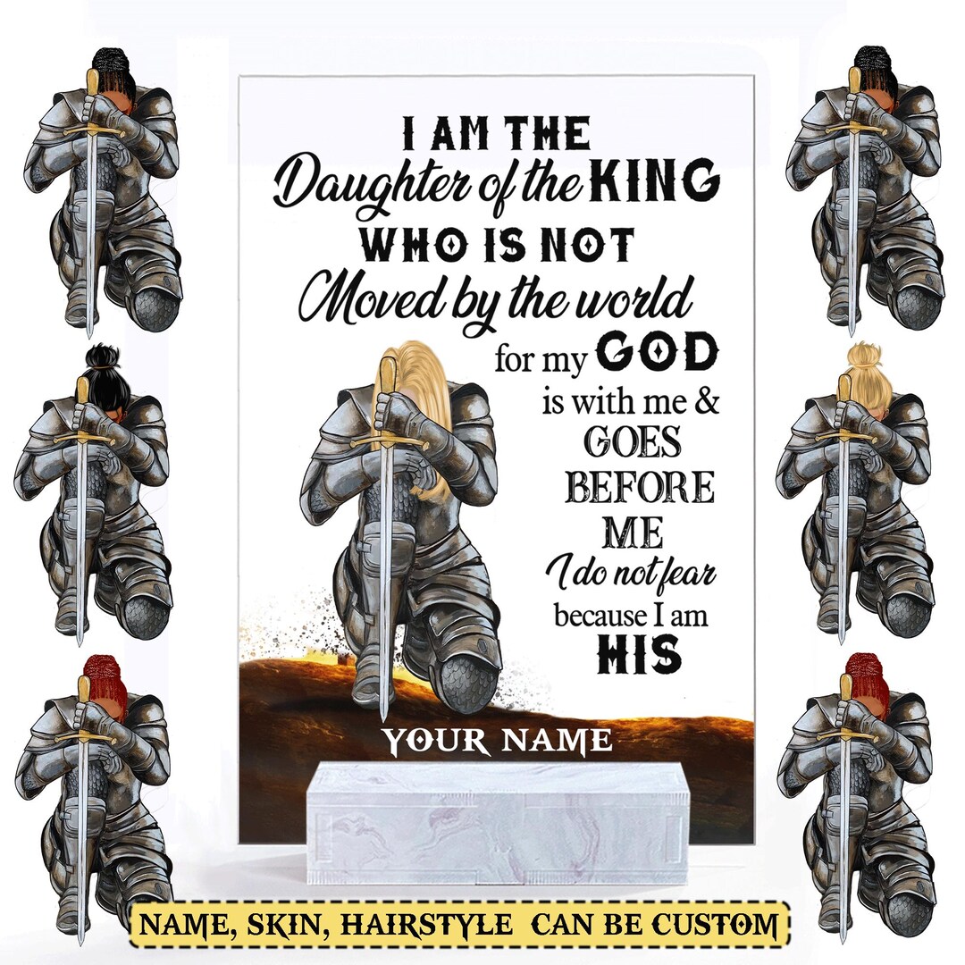 I Am Daughter of God Acrylic Plaque, Custom Name Plaque, Gift for Women ...