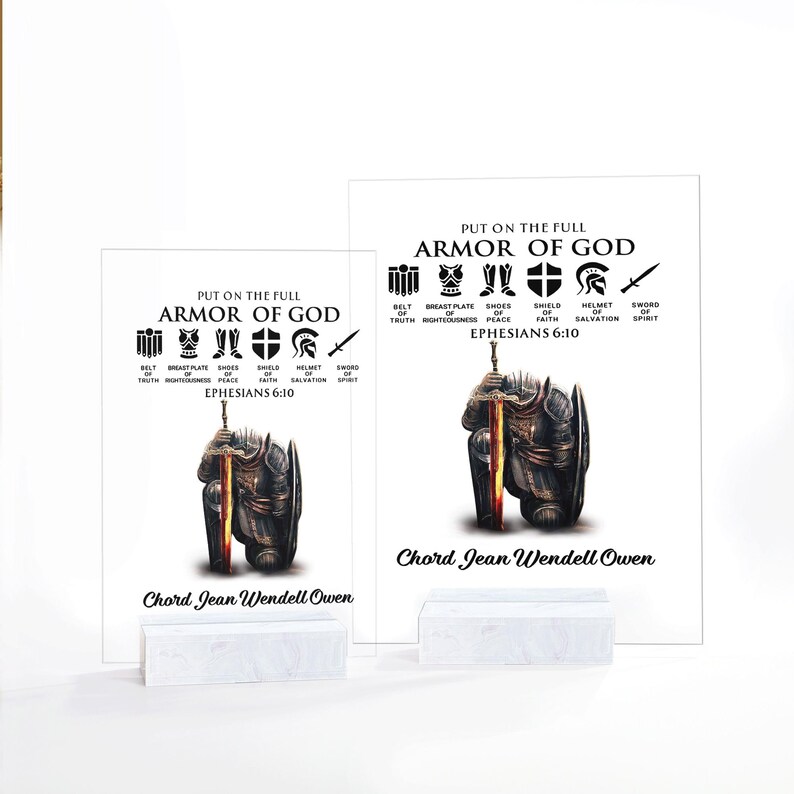 Custom Acrylic 'armor of God' Plaque - Personalized Christian Gift - Etsy