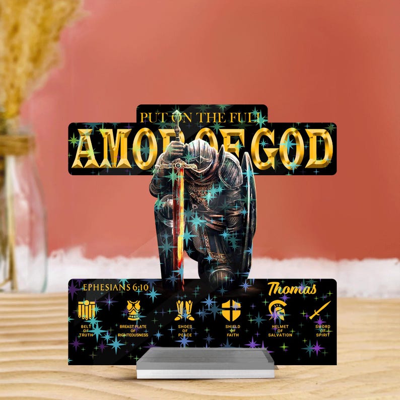 Personalized Full Armor of God Holographic Acrylic Plaque- Pastor Gifts ...