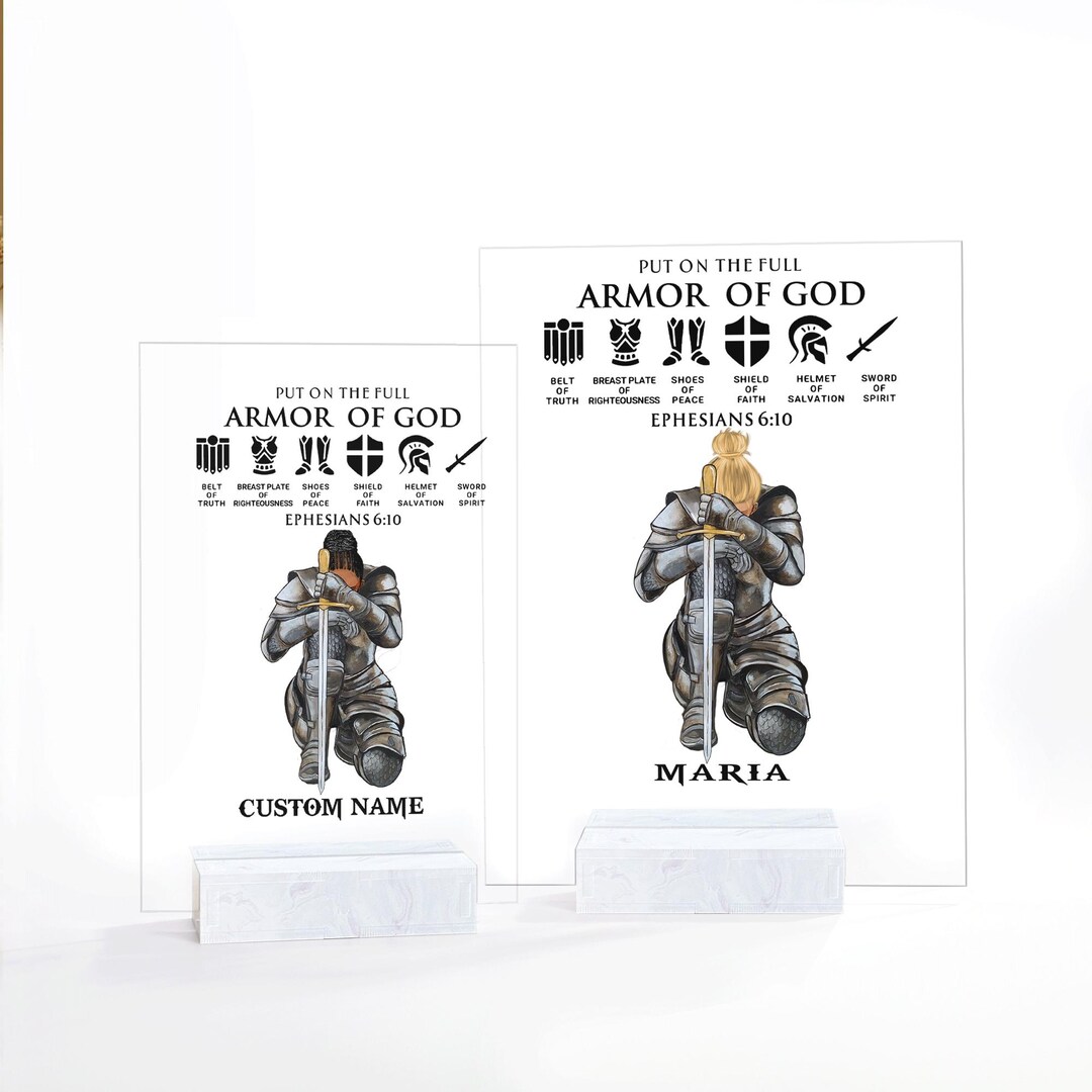Personalized Armor of God Acrylic Plaque: Custom Name Gift - Etsy