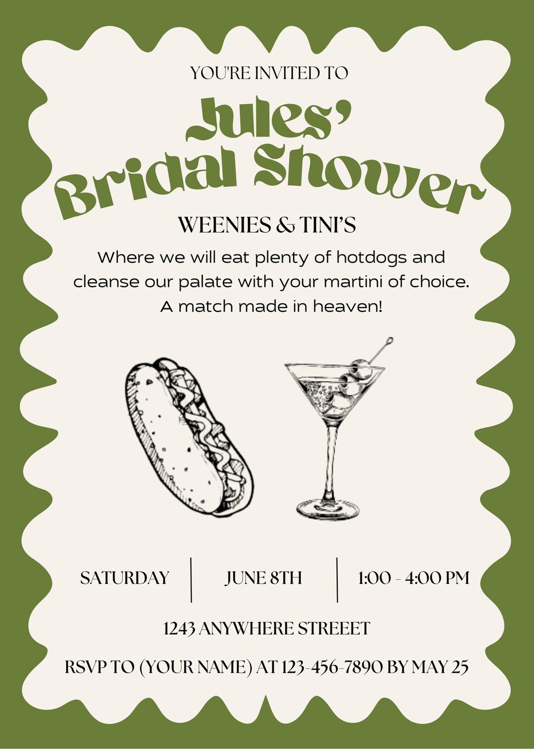 Weenies and Tini's Invitation Template - Etsy