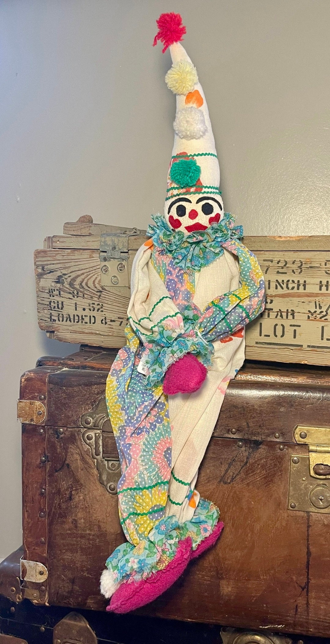 Handmade Clown Circa 1950 Vintage Clown, 1950, Handmade Gifts, Birthday ...