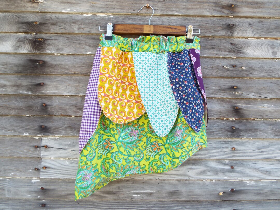 Handmade Girls Flower Petals Patchwork Pixie Fairy Skirt Small Medium - Etsy