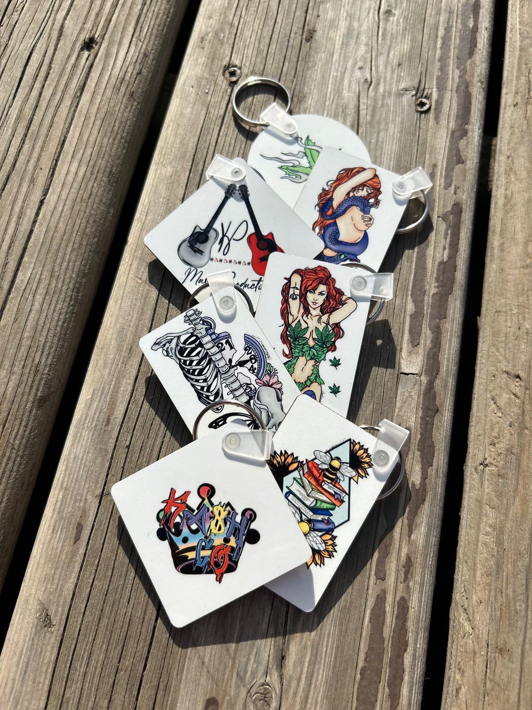 Custom Keychains, Original Artwork, Digital Print, Custom Made, Made to ...