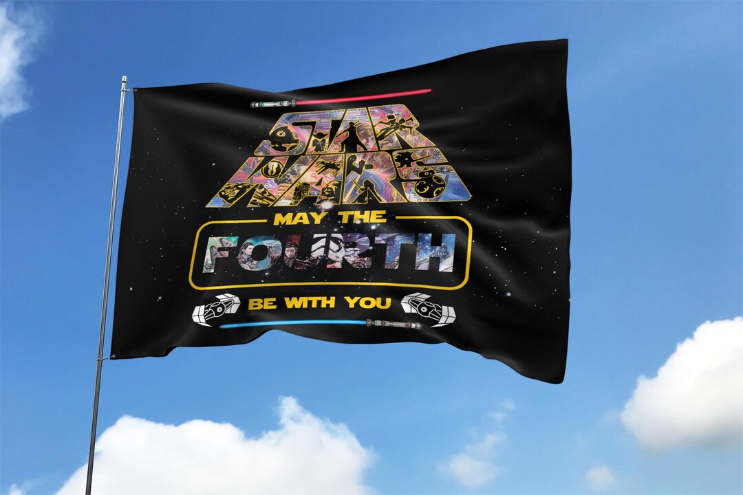 May the 4th Be With You House Flag, Star Wars Day May Fourth Flag ...