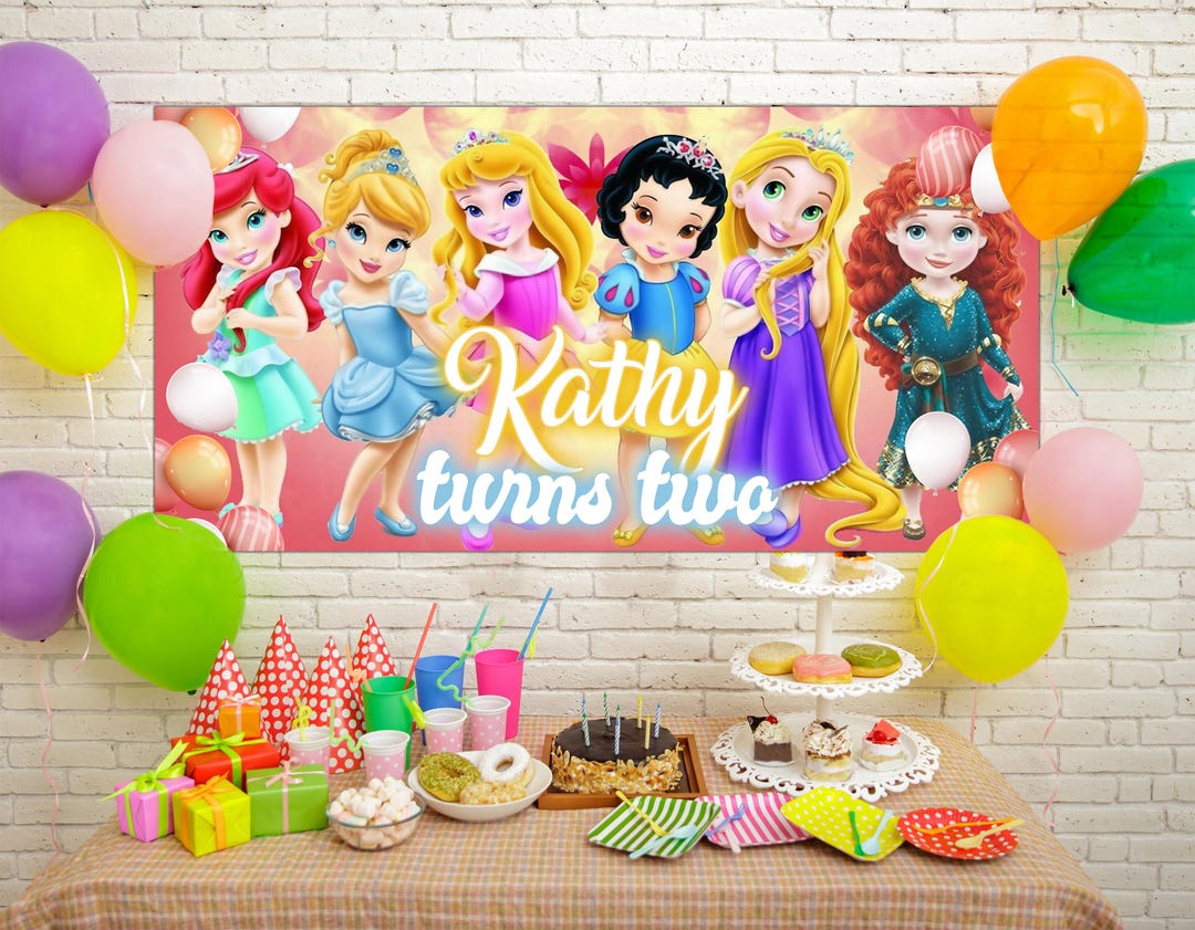Baby Princess Backdrop, Baby Princess Banner, Baby Princess Birthday ...