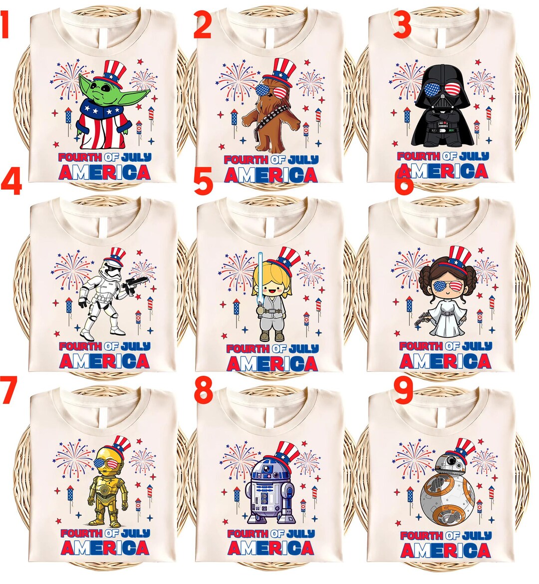 Star Wars Force of July America Group Matching Shirt, Disney Star Wars ...