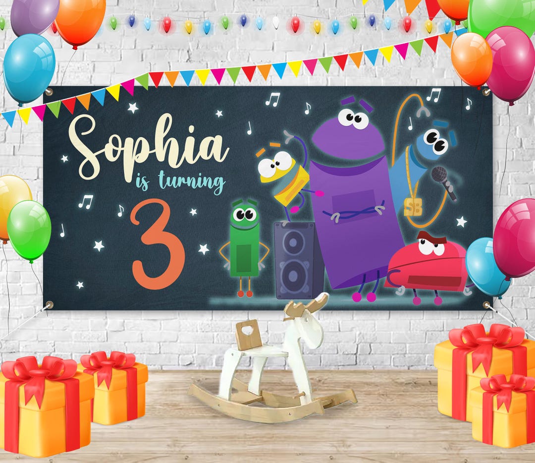 Storybots Birthday Party Backdrop, Ask the Storybots Birthday Party ...