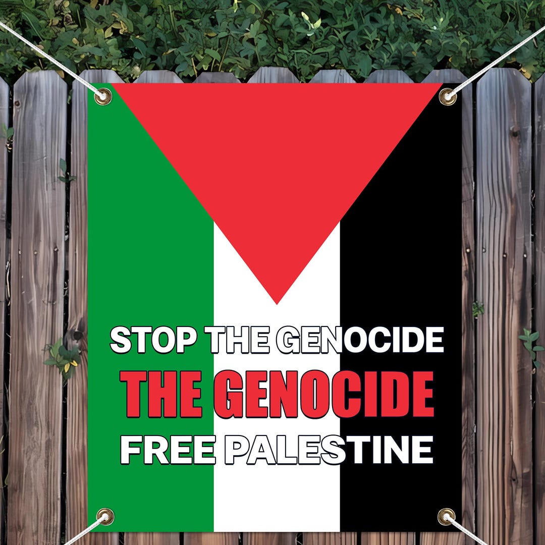 Stop the Genocide Banner, Free Palestine Banner SKWQ37 - Etsy