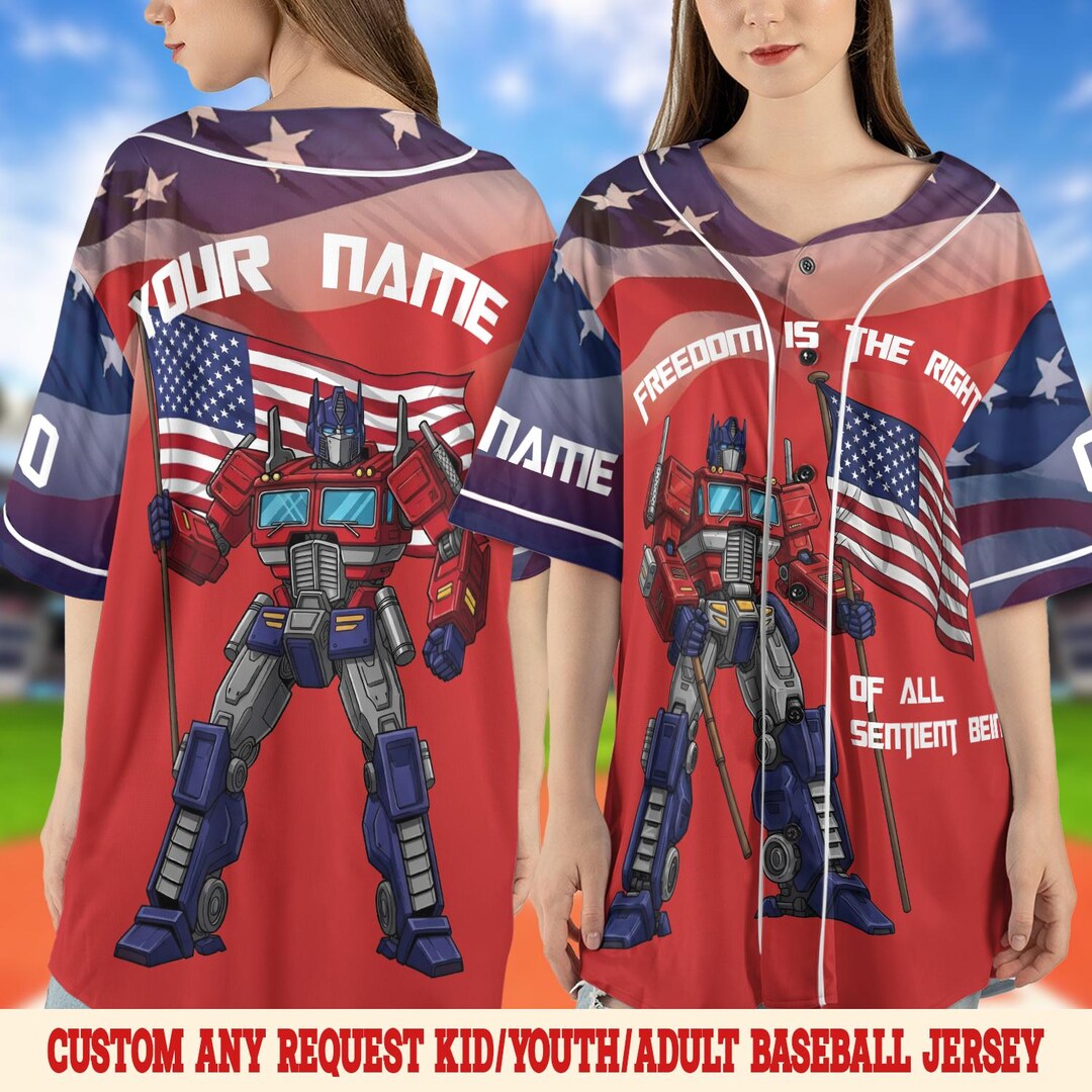 Transformers Autobot the Optimus Prime Baseball Jersey, Personalized ...