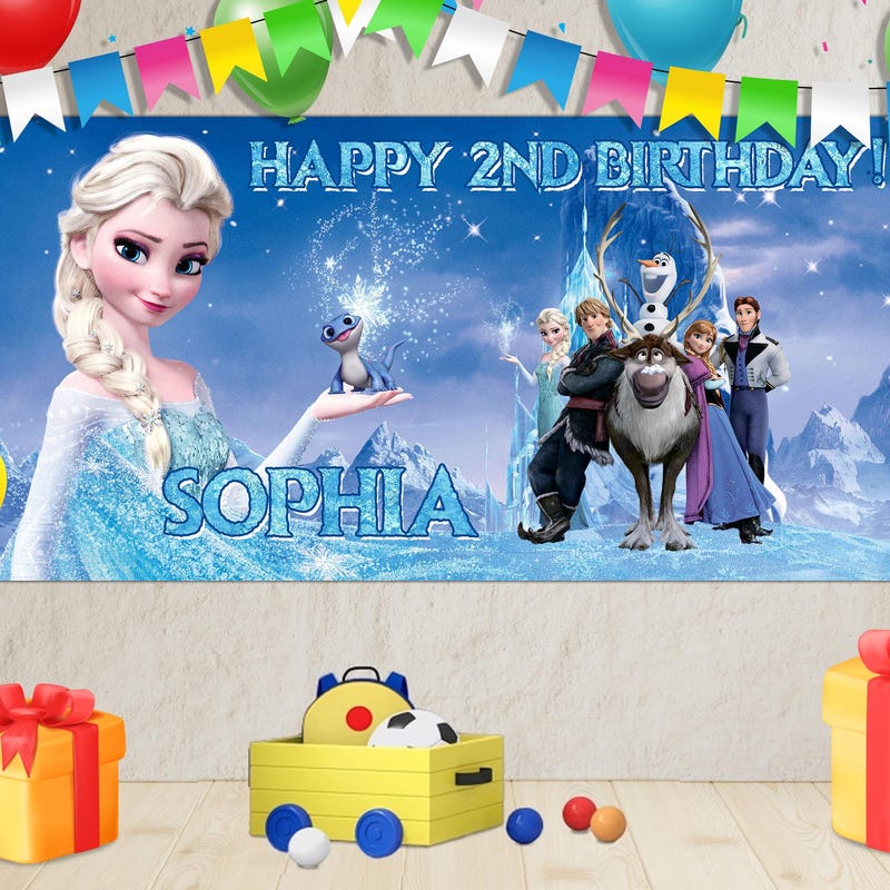 Frozen Backdrop - Etsy