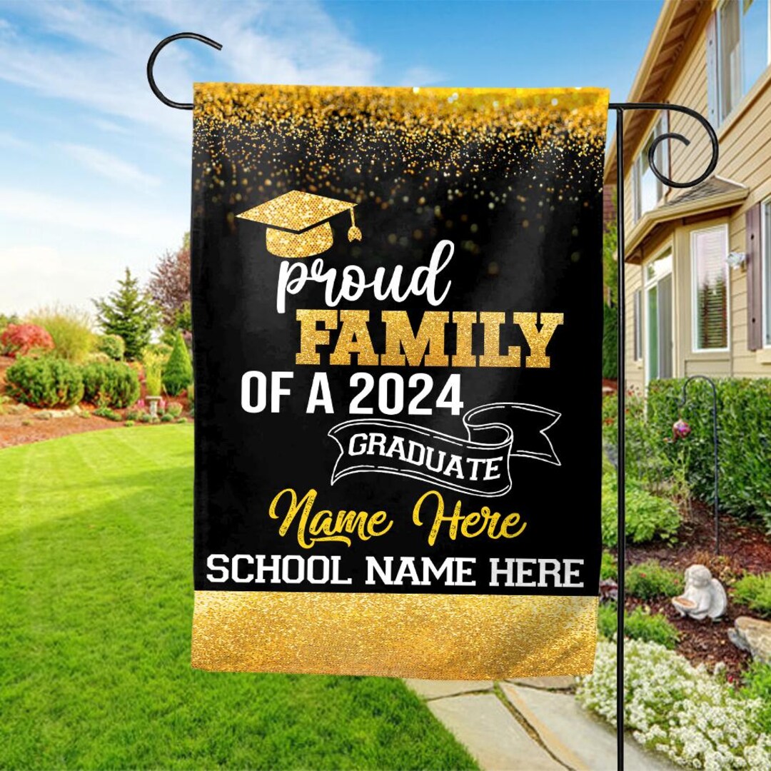 Custom Graduation Flag, Graduate Yard Sign, College Grad Flag, College ...