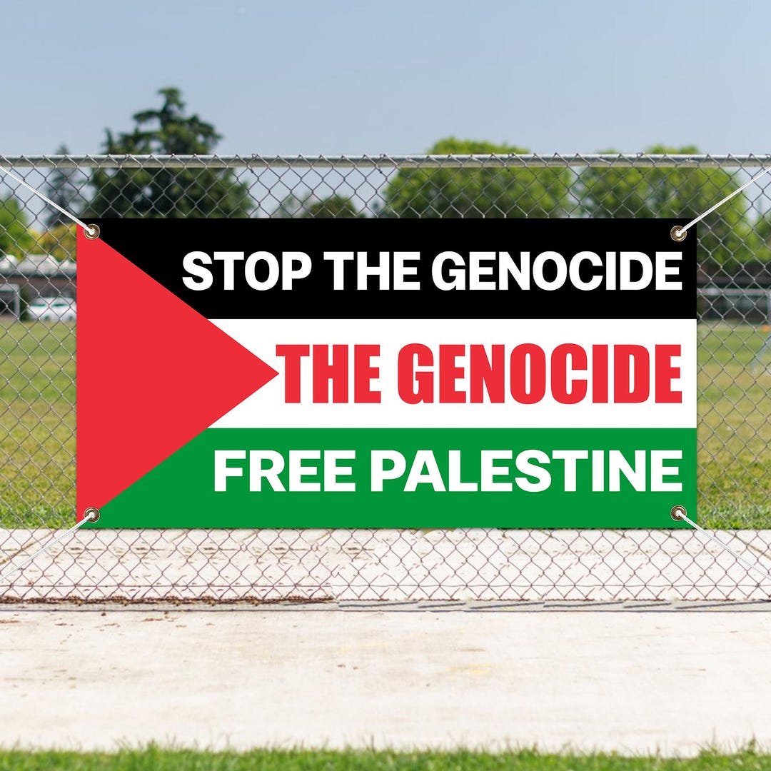 Stop the Genocide Banner, Free Palestine Banner SKWQ37 - Etsy