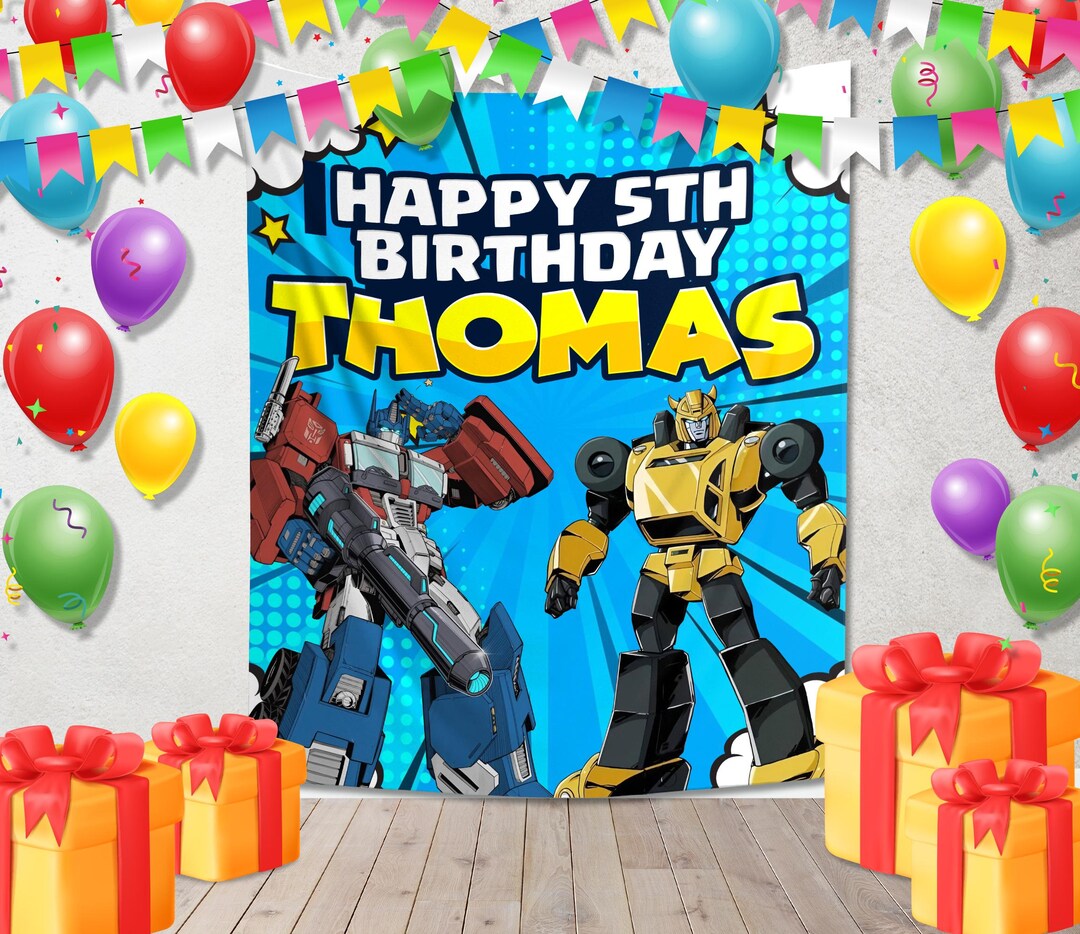 Optimus Prime Theme Birthday Decorations, Optimus Prime Birthday Party ...