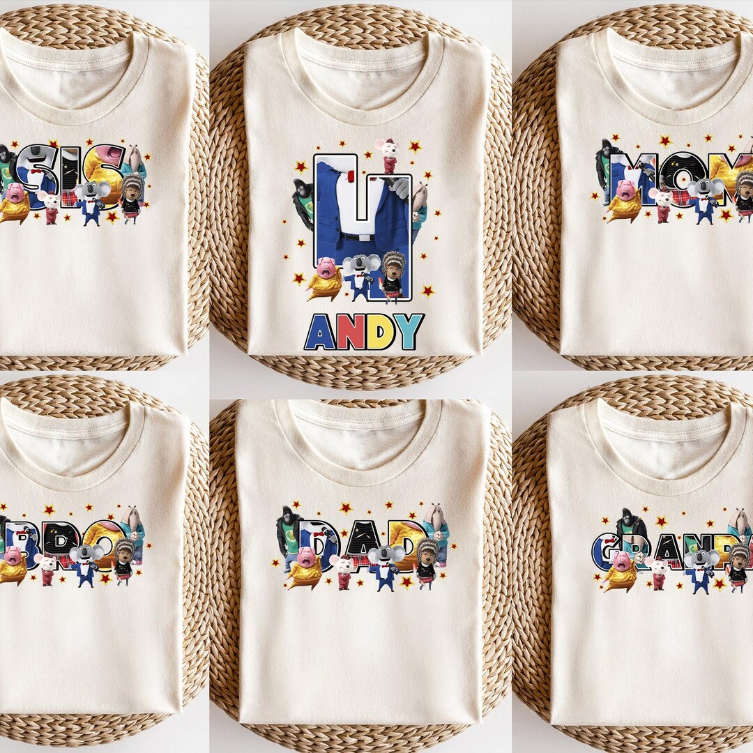 Sing Pig Birthday Shirt, Sing Movies Custom Personalized Cartoon ...