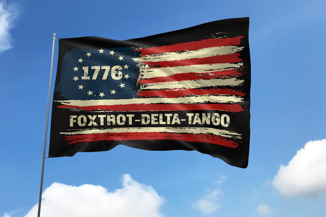 Foxtrot Delta Tango Flag, Subtle Flowers Anti Trump Flag, FDT Flower ...