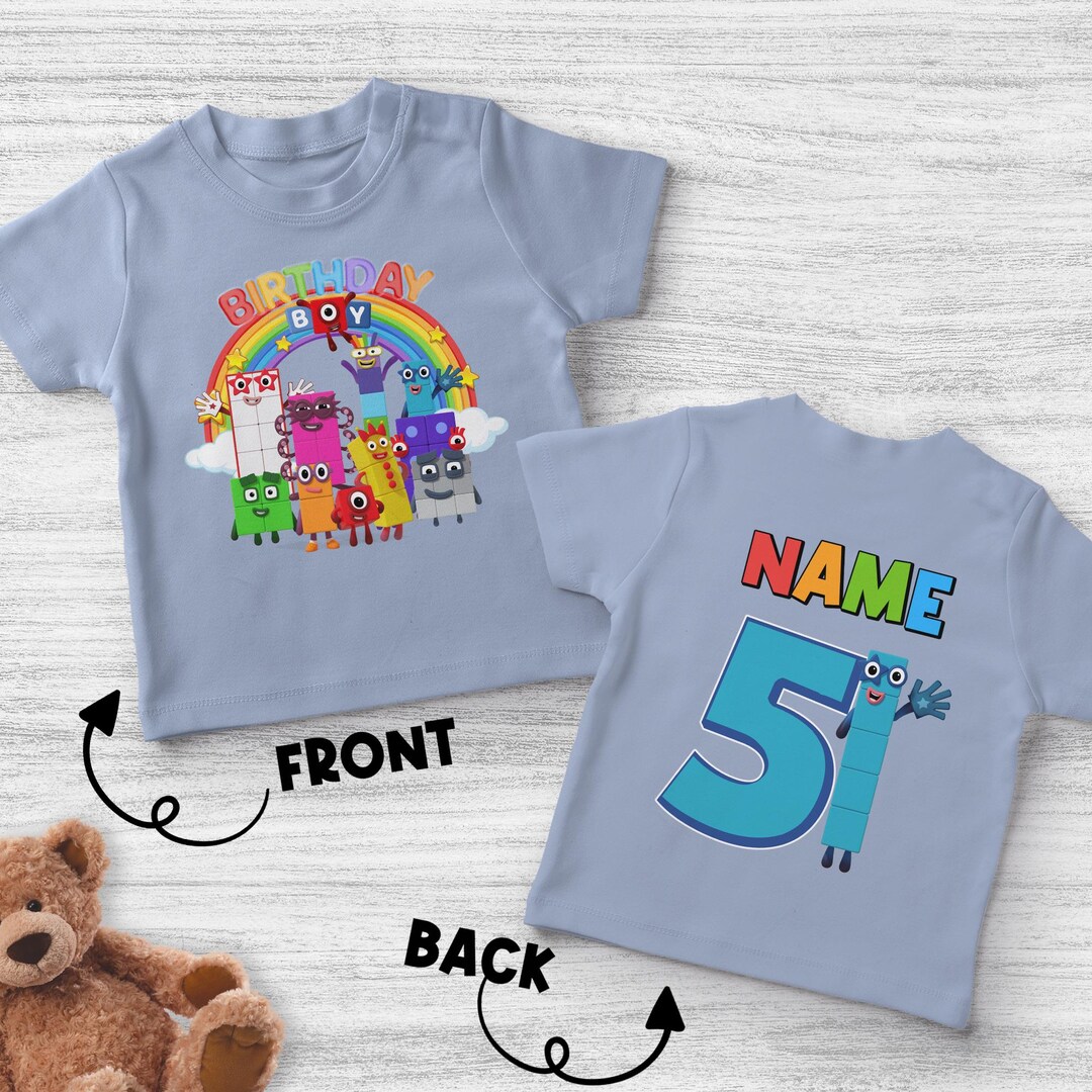 Numberblocks Shirt, Numberblocks Family Birthday Shirt, Personalized 1 ...