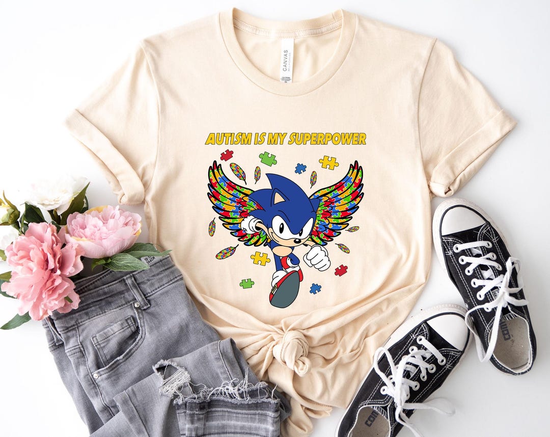 Sonic Autism Awareness Shirt, Sonic the Hedgehog Autism Shirt, Blue ...