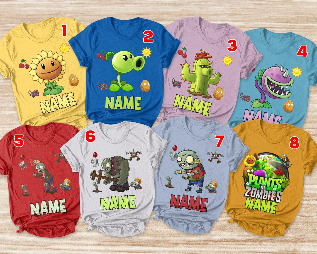 Plants Vs Zombies Shirt, Plants and Zombies Costume Halloween Shirt ...
