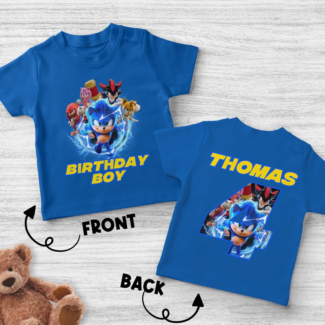 Sonic the Hedgehog 3 Shirt/sonic 3 Movie Birthday Boy Shirt/sonic Shirt ...