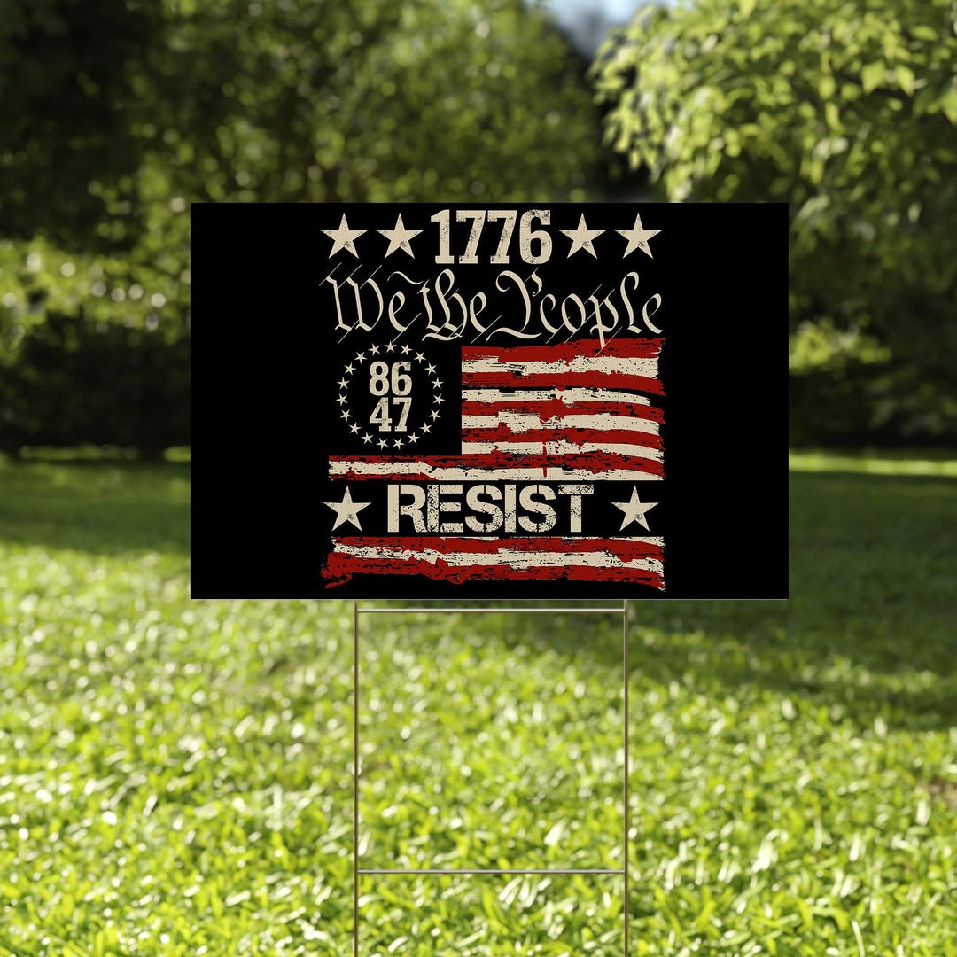 Resist 8647 Vintage Sign, Protest Sign, Subtle Anti Trump Liberal Sign ...