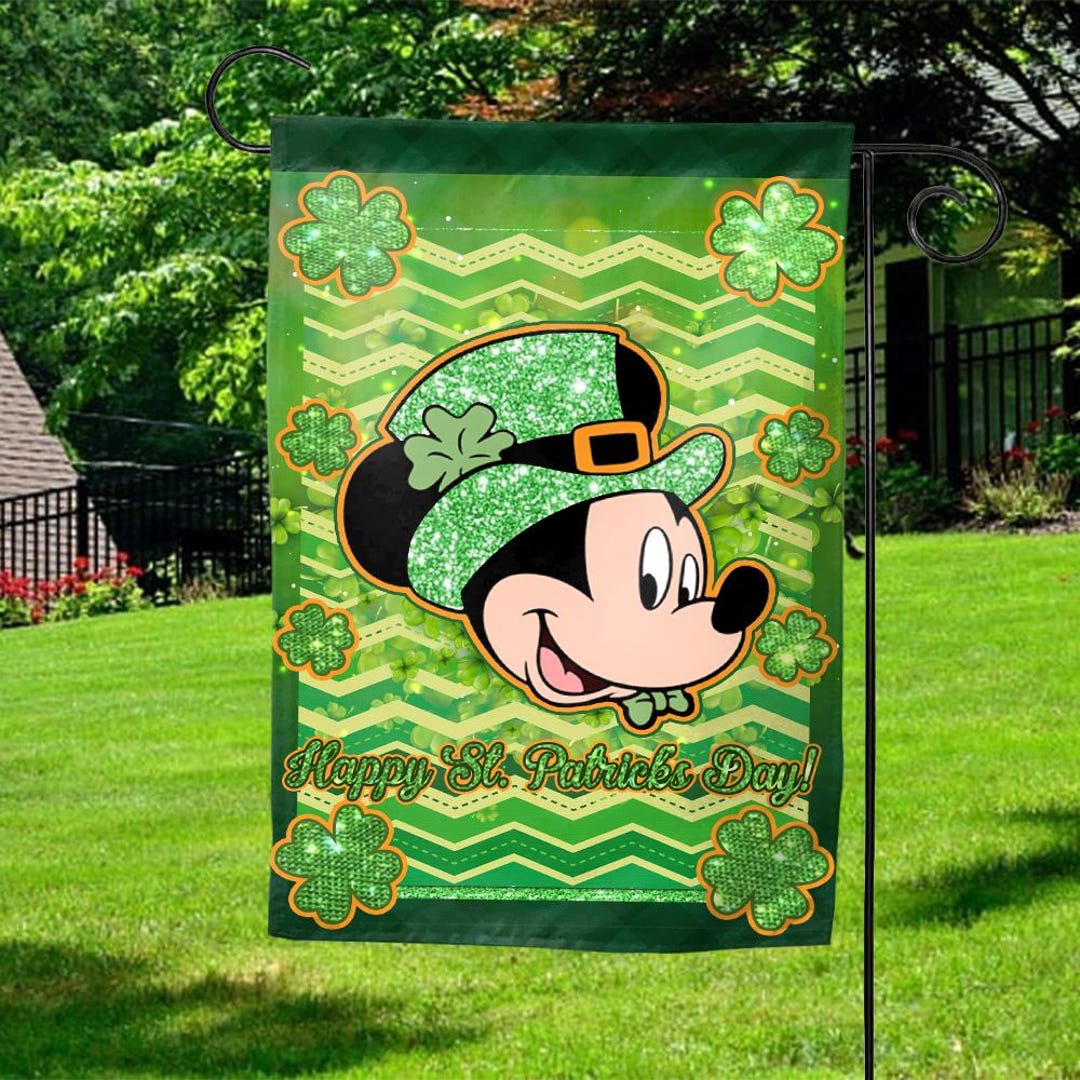 Disney Patrick Day Garden Flag/happy St Patrick's Day Flag/lucky ...