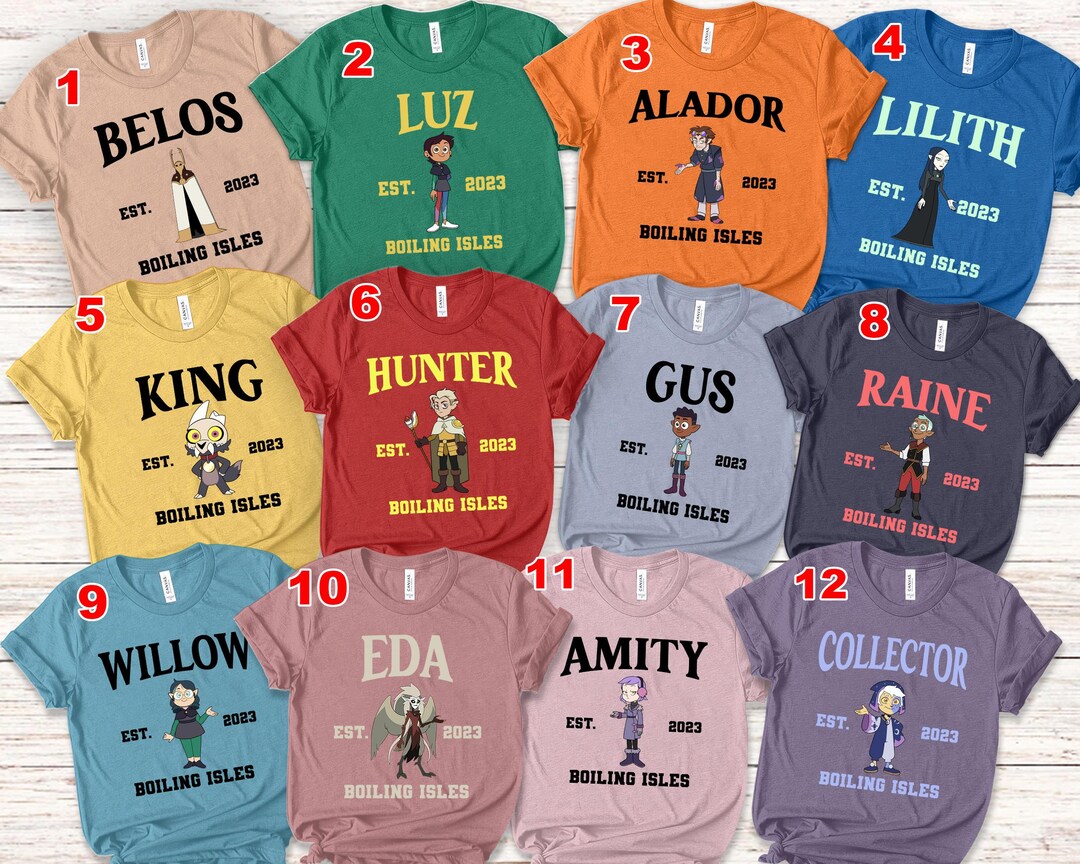 Disney the Owl House Character Shirt, Owl House Hexside School Shirt ...