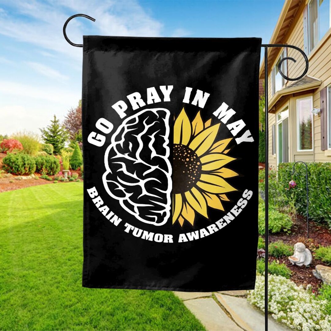Go Gray in May Garden Flag, Brain Cancer Awareness, We Wear Gray in May ...