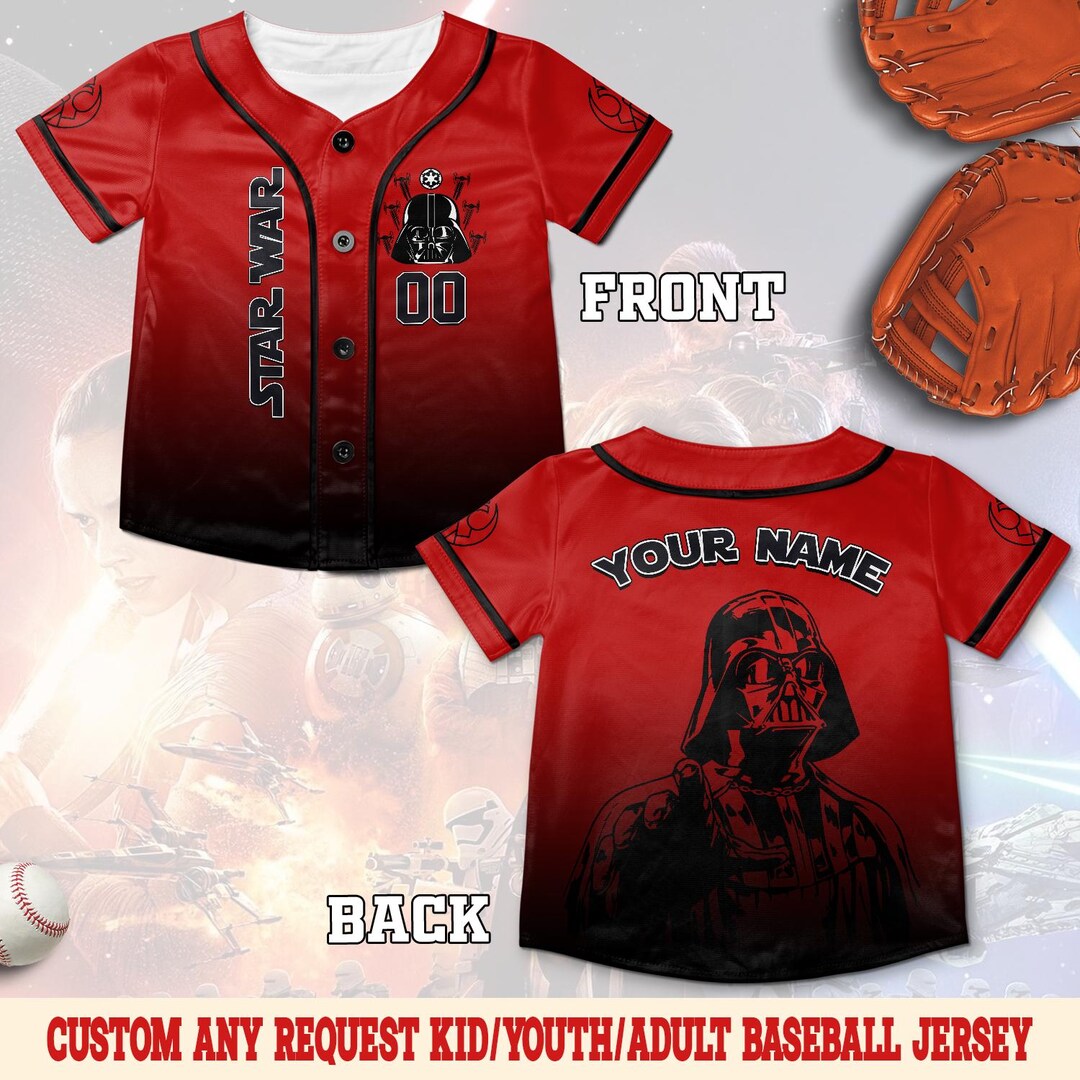 Personalized Darth Vader Baseball Jersey/star Wars Baseball Tee/disney ...