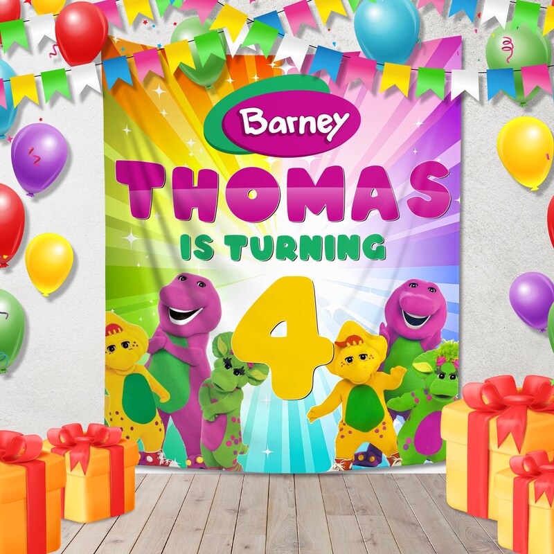 Barney Party - Etsy