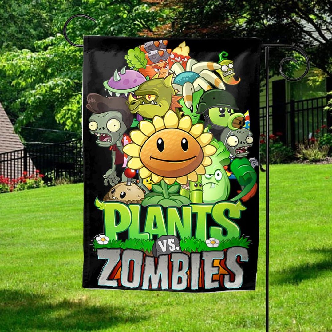 Plants Vs Zombies Garden Flag/ Plants Vs Zombies Family Birthday Party ...