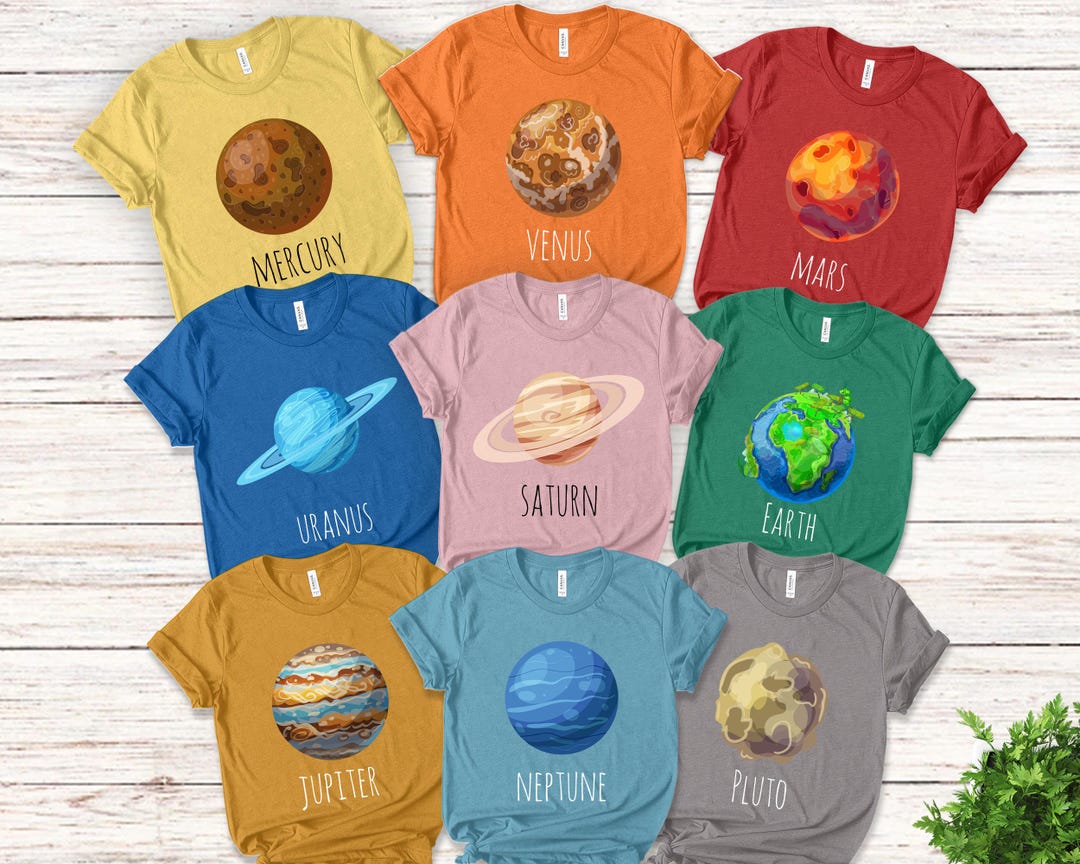 Solar System Planets Shirt, Space Geeks Gift, Space Shirt, Solar System ...