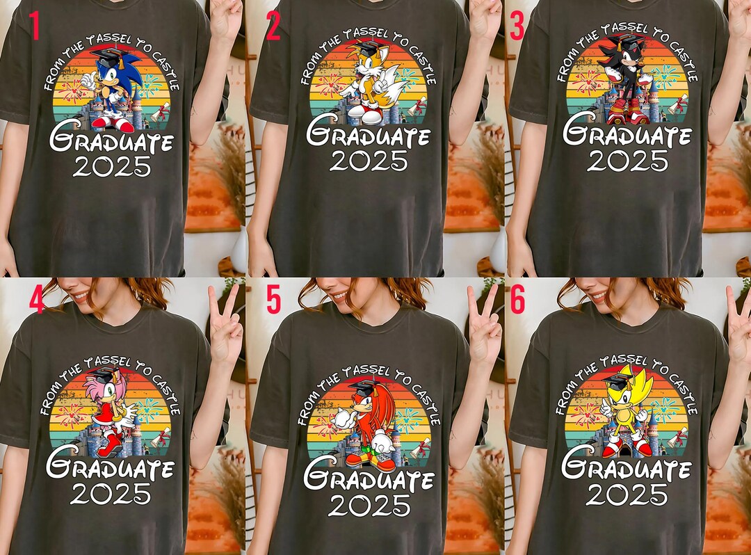 Sonic the Hedgehog Graduation Shirt/senior 2024 Shirt/from the Tassel ...