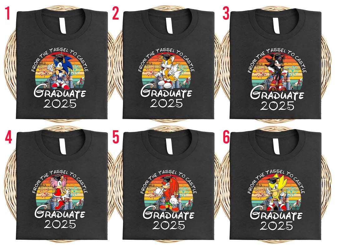 Sonic the Hedgehog Graduation Shirt/senior 2024 Shirt/from the Tassel ...