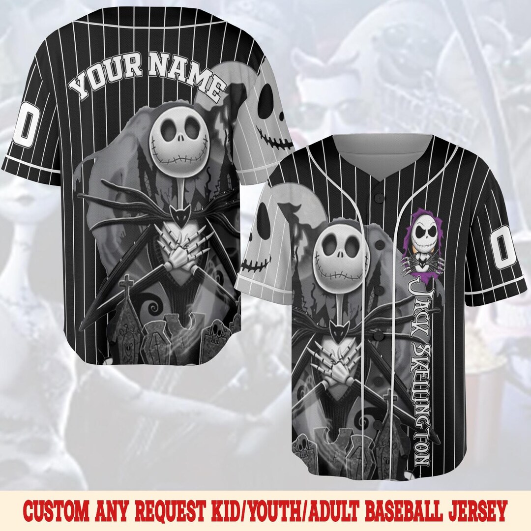Jack Skellington Baseball Jersey, the King of Nightmare Halloween ...