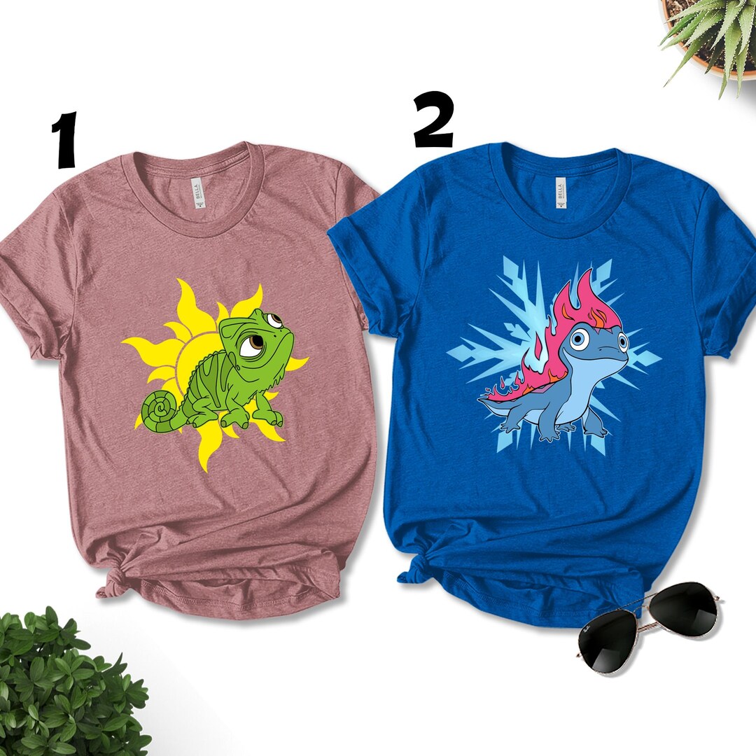 Disney Tangled Pascal Lantern Sun and Frozen Bruni Snow Shirt, Disney ...
