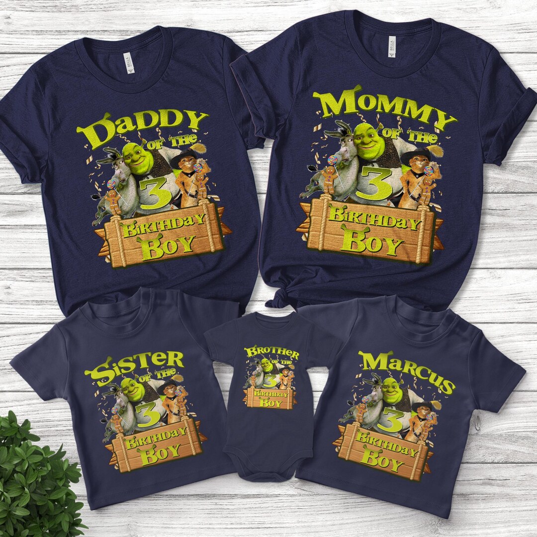 Shrek Birthday Shirt/personalized Shrek Birthday Theme Shirt/sherk ...
