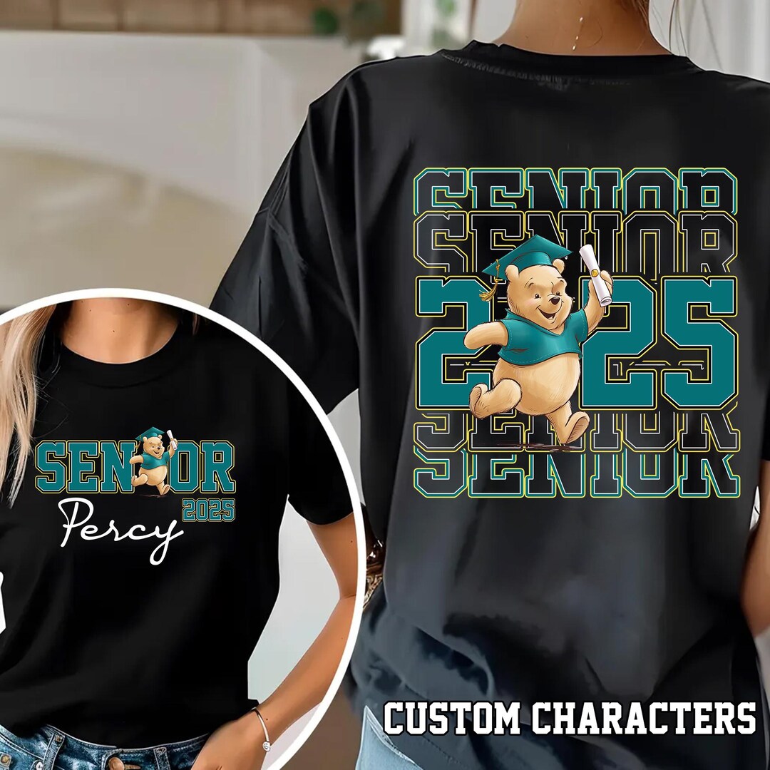 Winnie the Pooh Senior 2025 Shirt, Graduation T-shirt, School ...