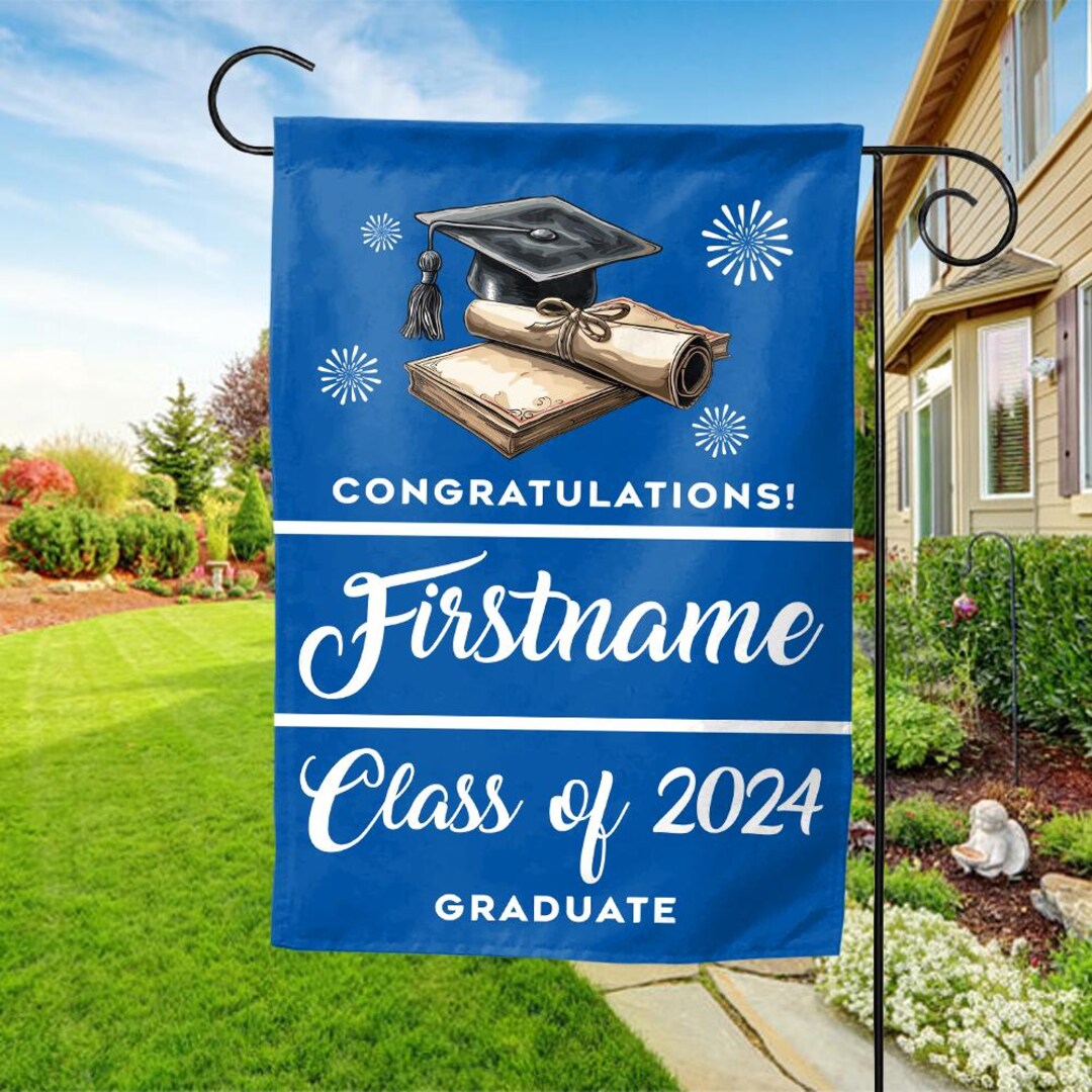Custom Graduation Flag, Graduate Yard Sign, College Grad Flag, College ...