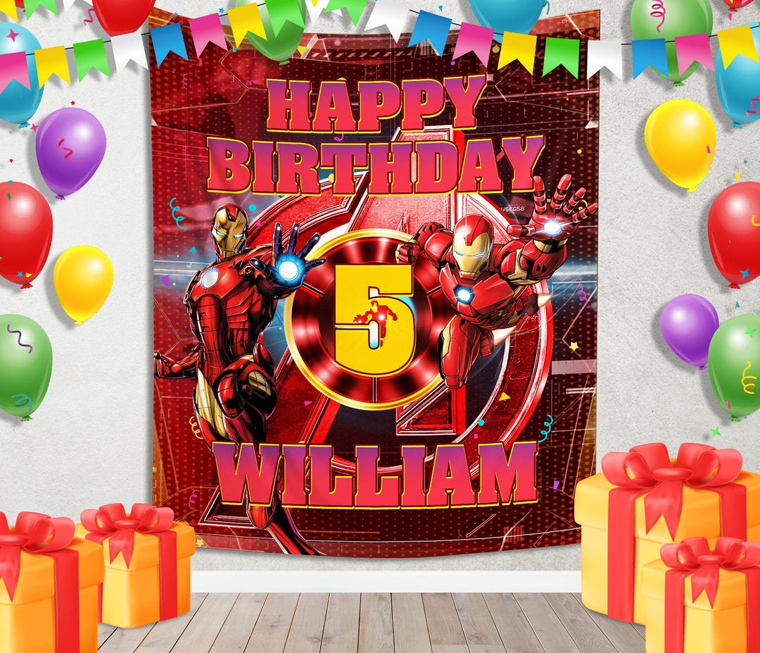 Iron Man Birthday Banner/iron Man Party Banner/ironman Banner/marvel ...