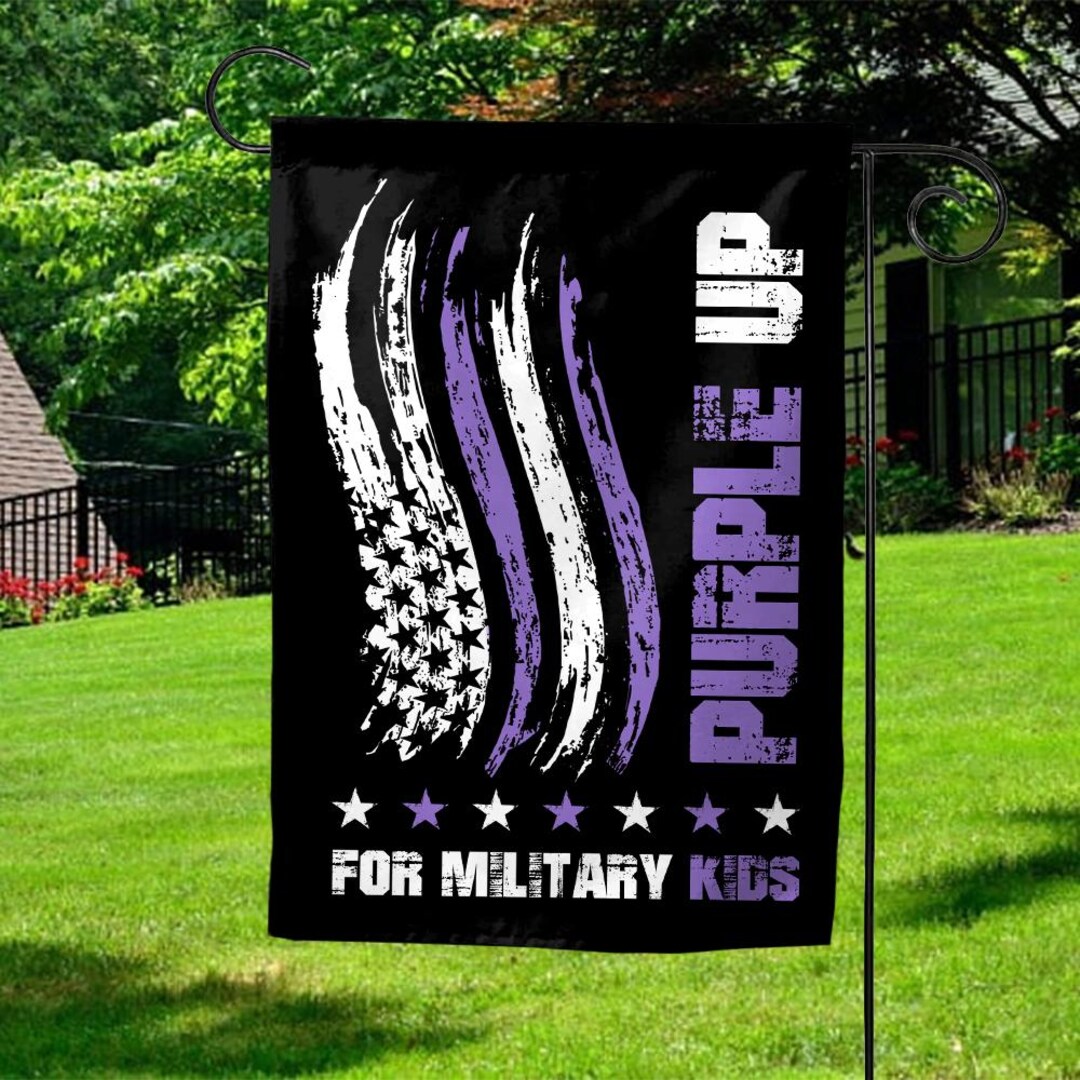 Purple up Military Child Garden Flag,purple up Garden Flag,purple up ...