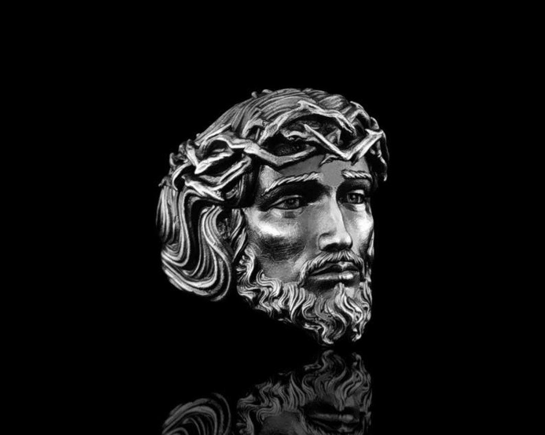 Silver Jesus Ring for Men, Silver Christ the Redeemer Gift Ring ...
