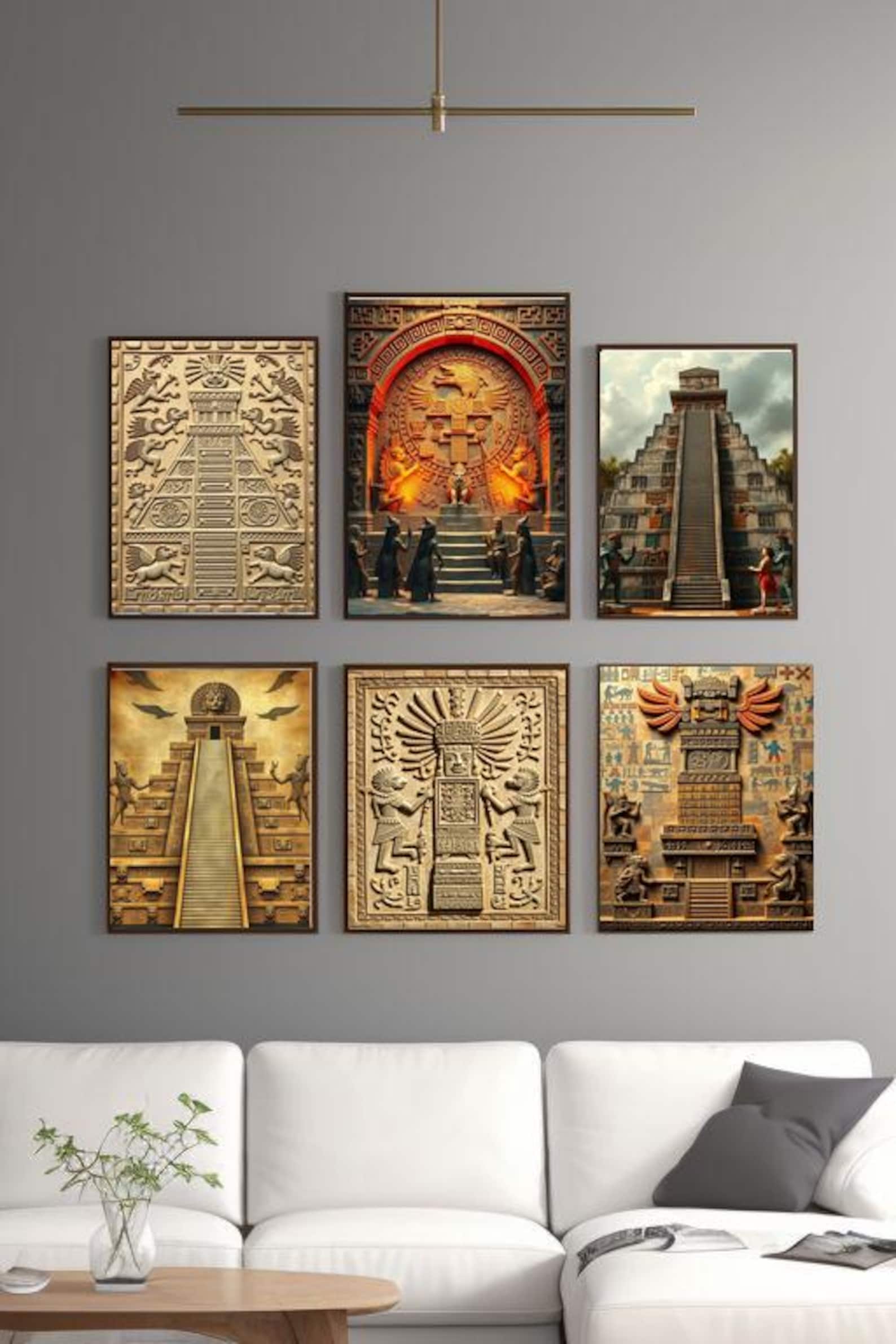 Mayan Art Collection 3 30 Mesoamerican Style Prints Ceremonial Decor ...