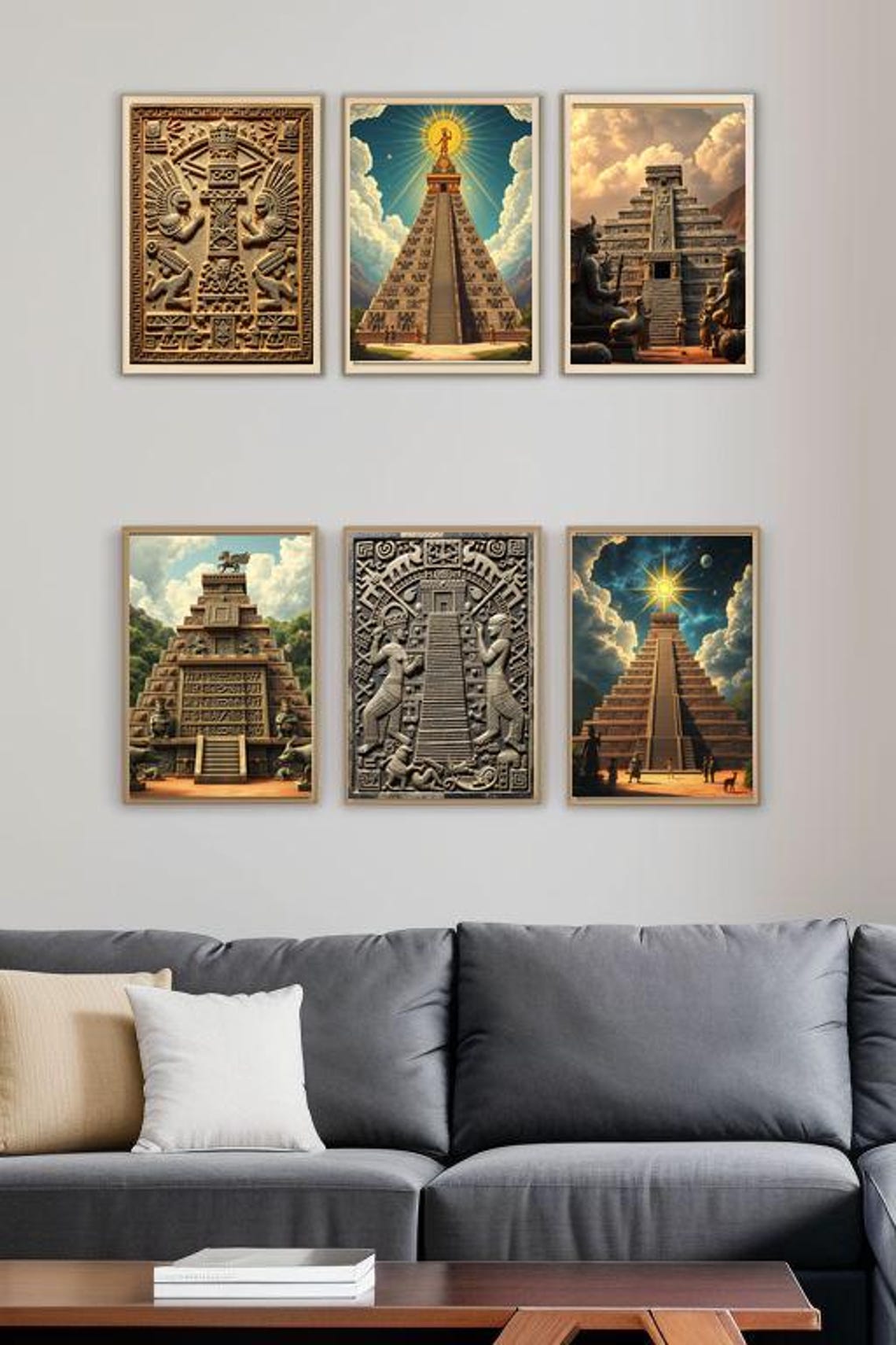 Mayan Art Collection 3 30 Mesoamerican Style Prints Ceremonial Decor ...