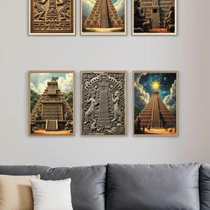 Mayan Art Collection 3 30 Mesoamerican Style Prints Ceremonial Decor ...
