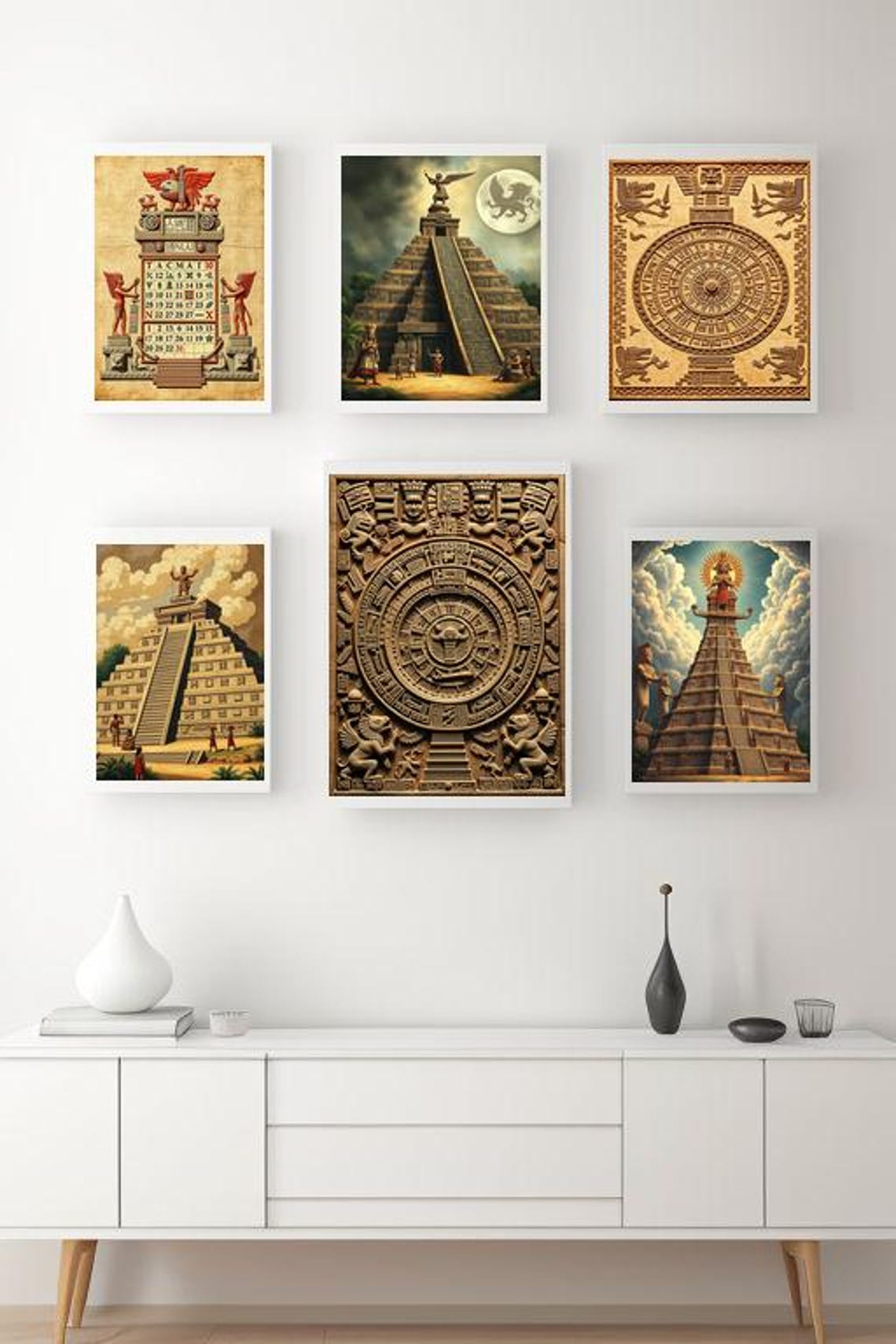 Mayan Art Collection 3 30 Mesoamerican Style Prints Ceremonial Decor ...