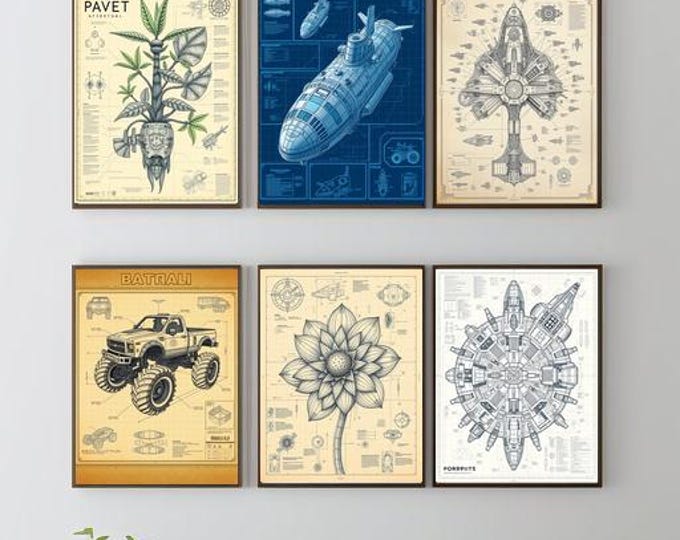 6 Blank Blueprint Templates - A4 - Etsy Canada