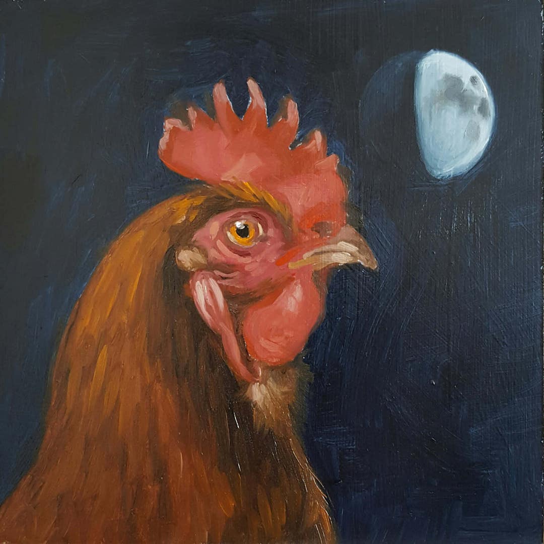 Chicken Painting, Chinese New Year, Oil Painting, Square Painting ...
